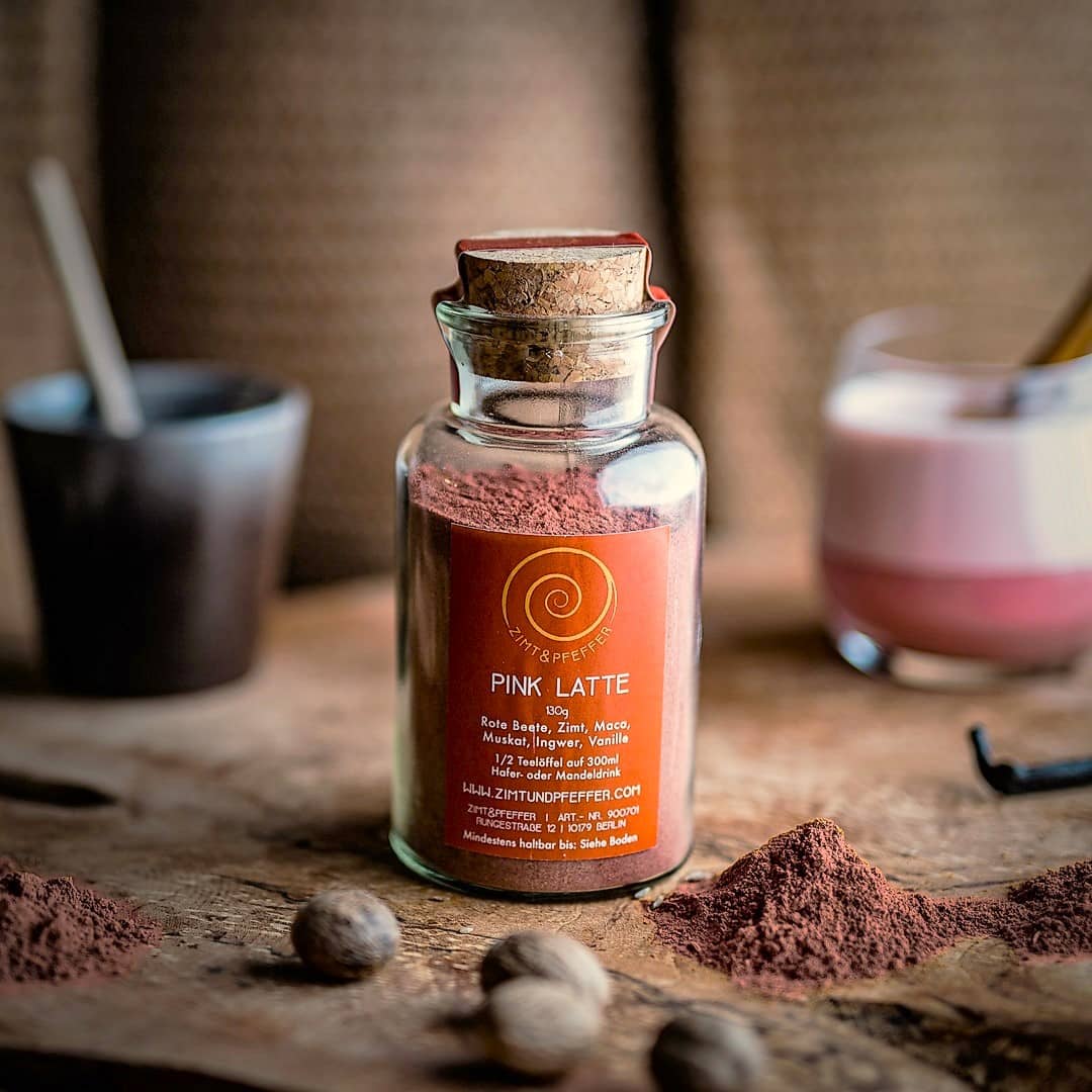 Pink Latte kaufen | Rote Beete Latte | Pink Superfood – Zimt&Pfeffer